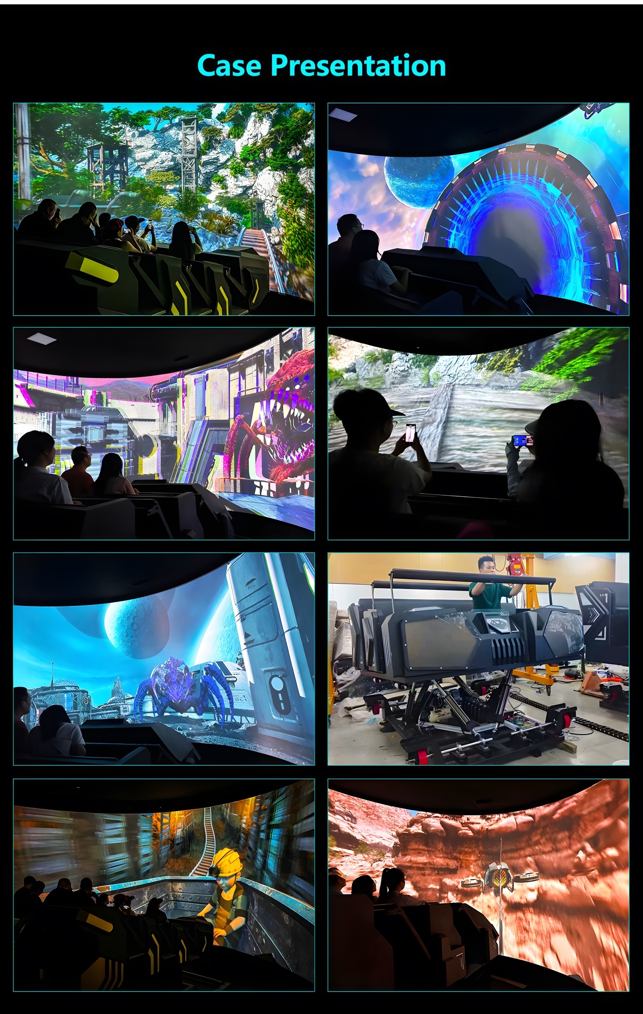 3 filas 15 asientos Orbit Cinema 5D con movimiento visual inmersivo